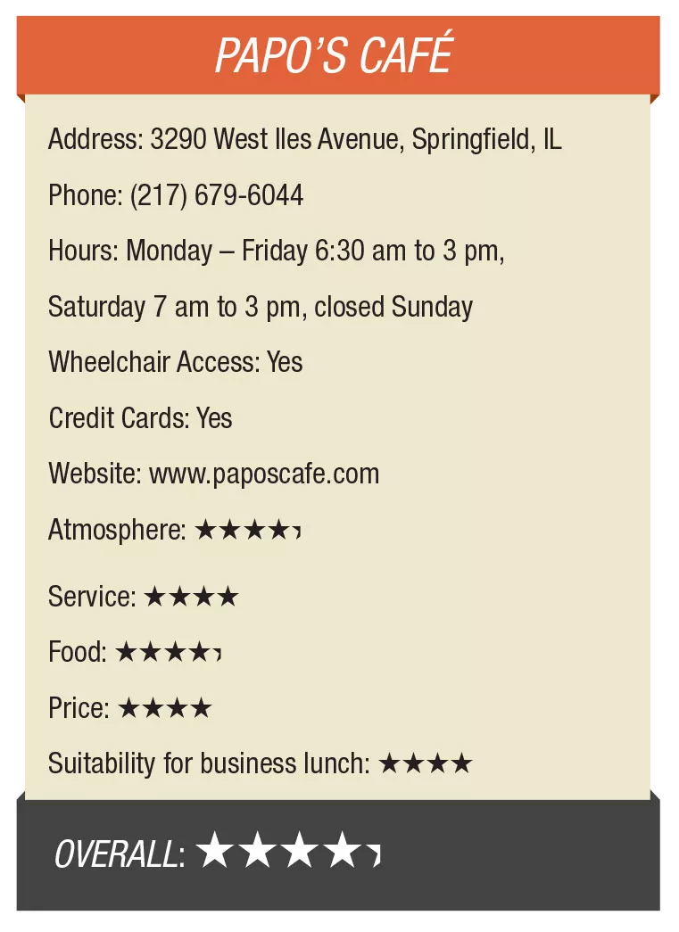 Made-from-scratch makes an impression at Papo’s Café